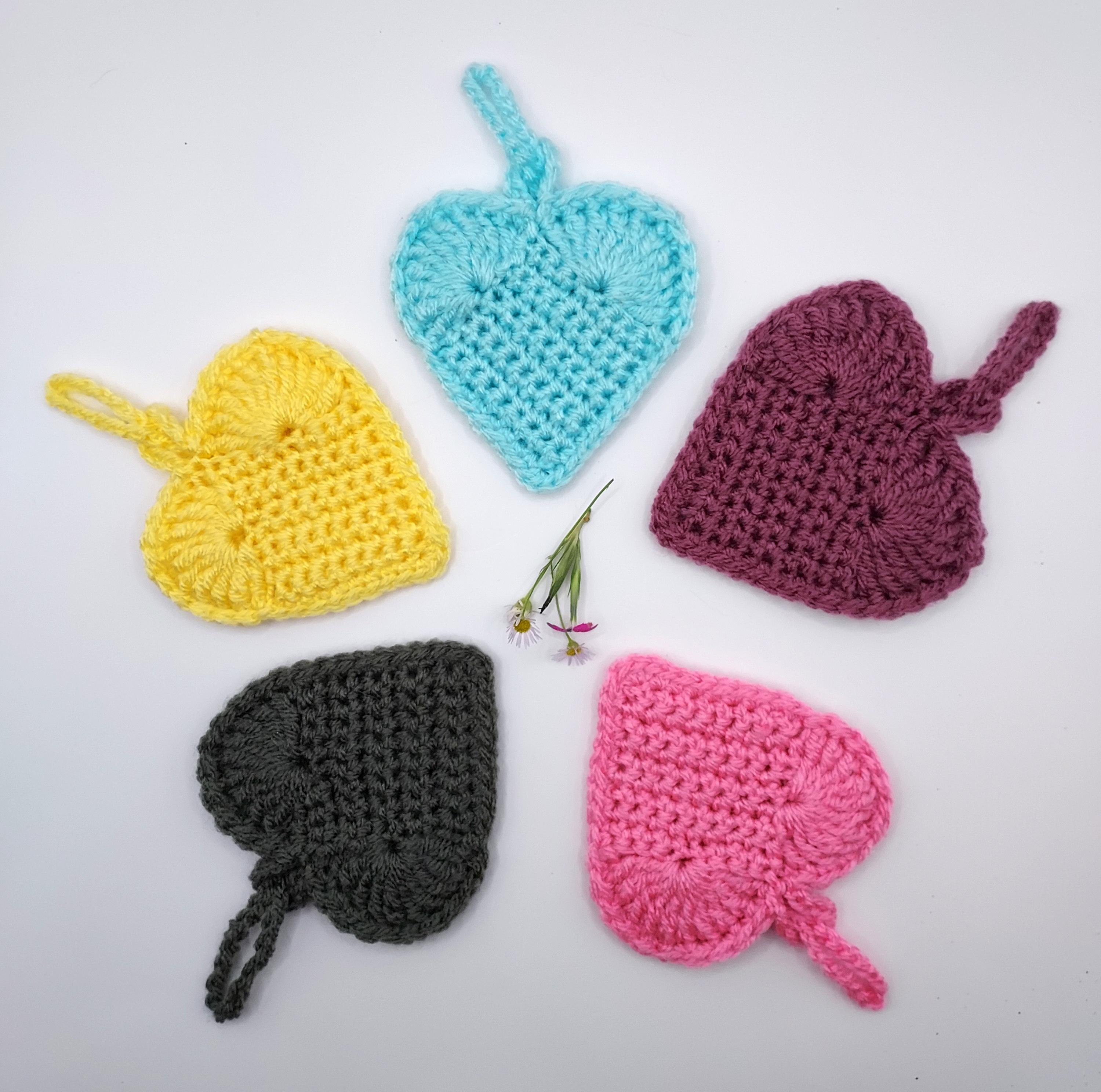 Crochet Mini Heart Pouch - Etsy