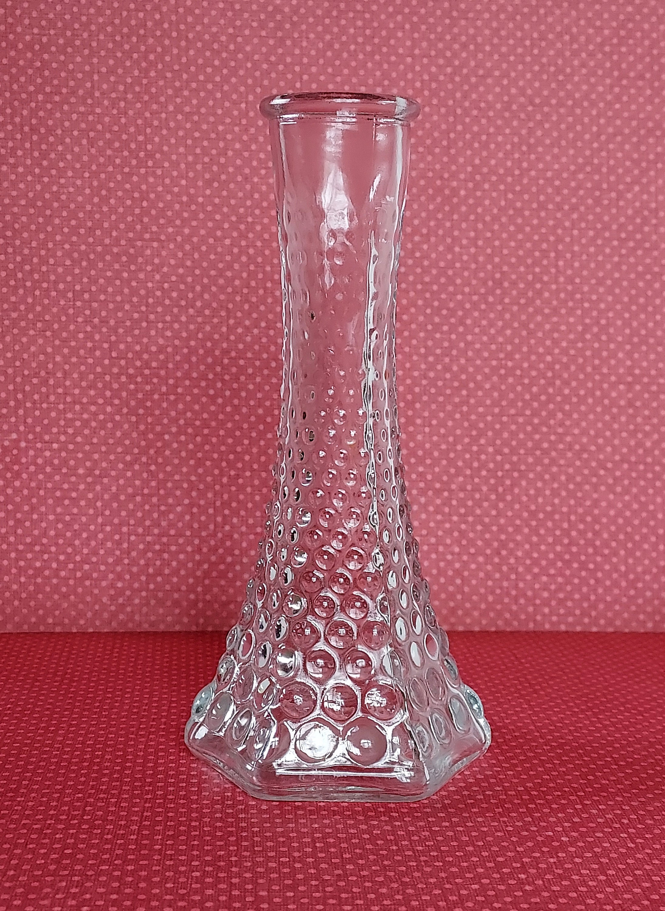 EO Brody Hobnail Clear Glass Vase - Etsy