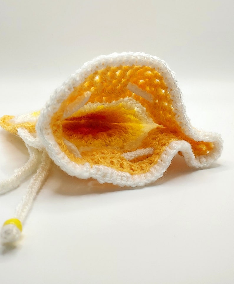 Granny Square Sunburst Crochet Small Drawstring Pouch - Etsy