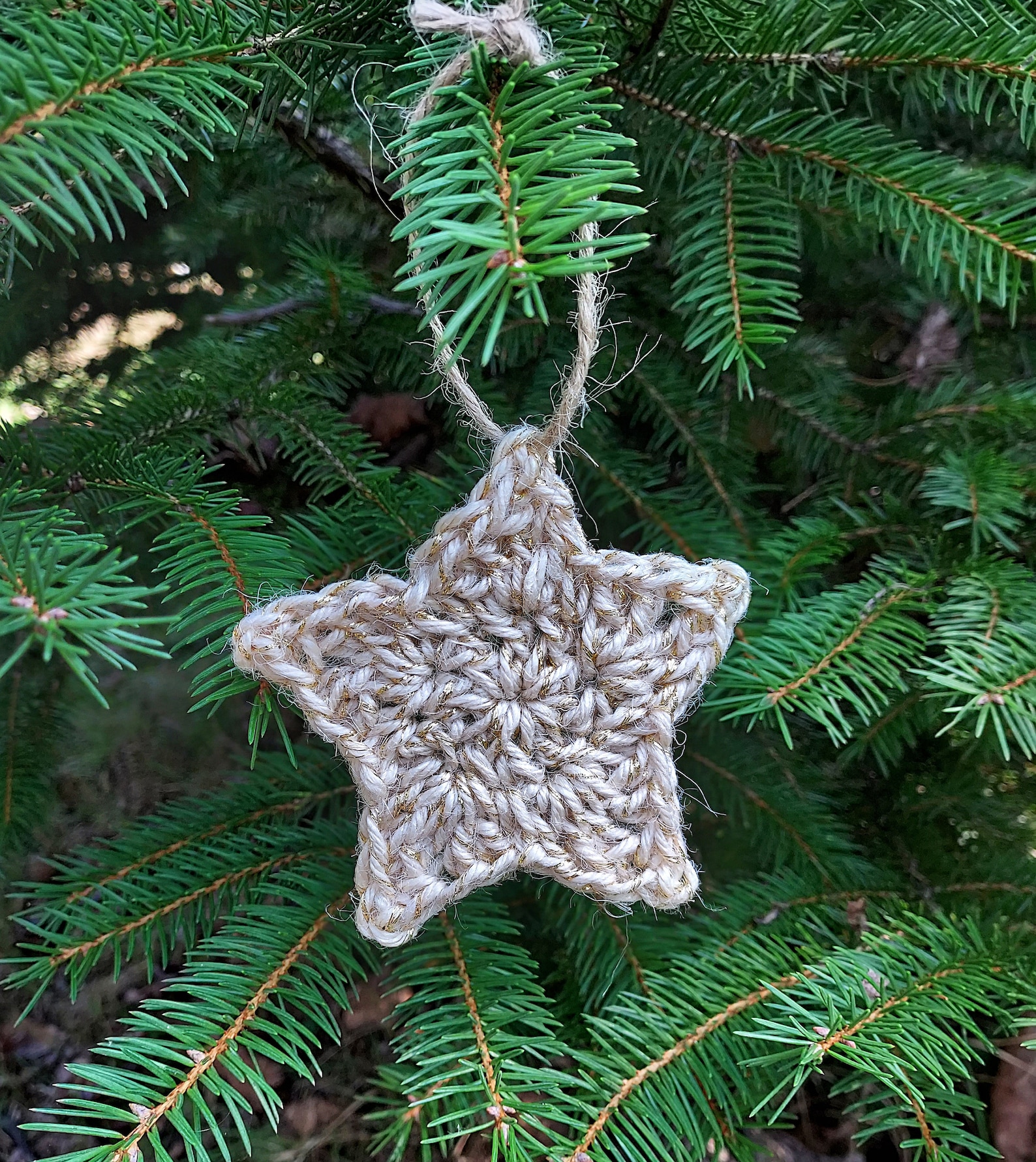 Crochet Rustic Star Ornament Set of 3 - Etsy