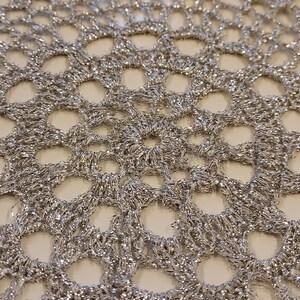 Vintage Crochet Silver Doily - Etsy