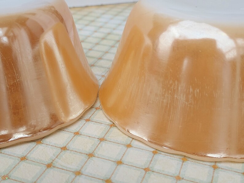 Fire King Copper Tint Peach Luster Reverse Mark Custard Cup Pair - Etsy