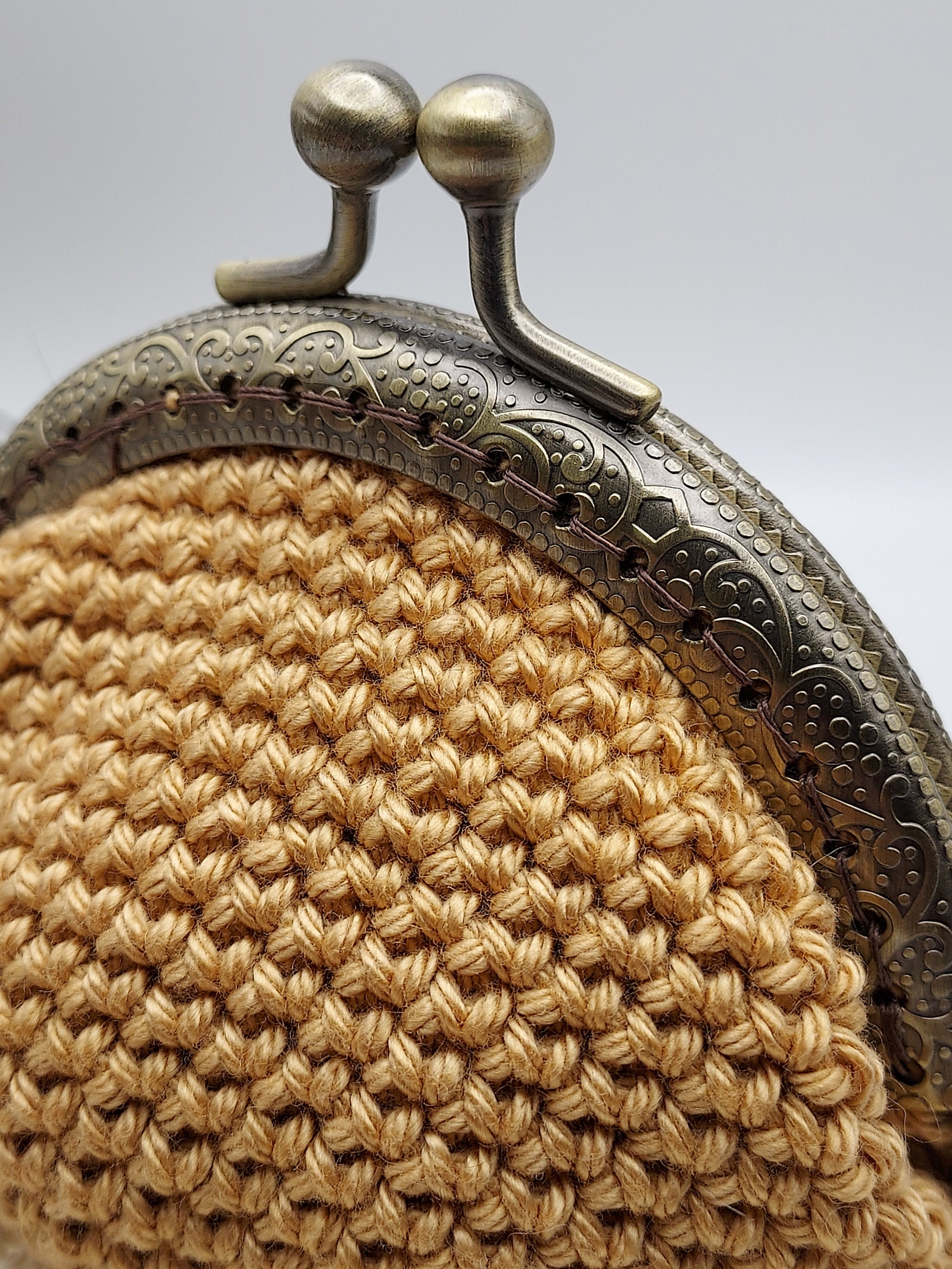 Crochet Coin Purse Small Kiss Lock Clasp Purse - Etsy