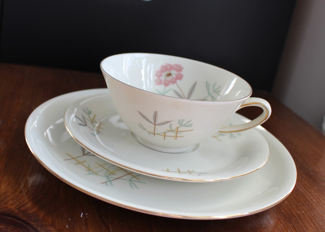 Eschenbach Bavaria Germany Porcelain Trio - Cup Saucer Plate - Etsy