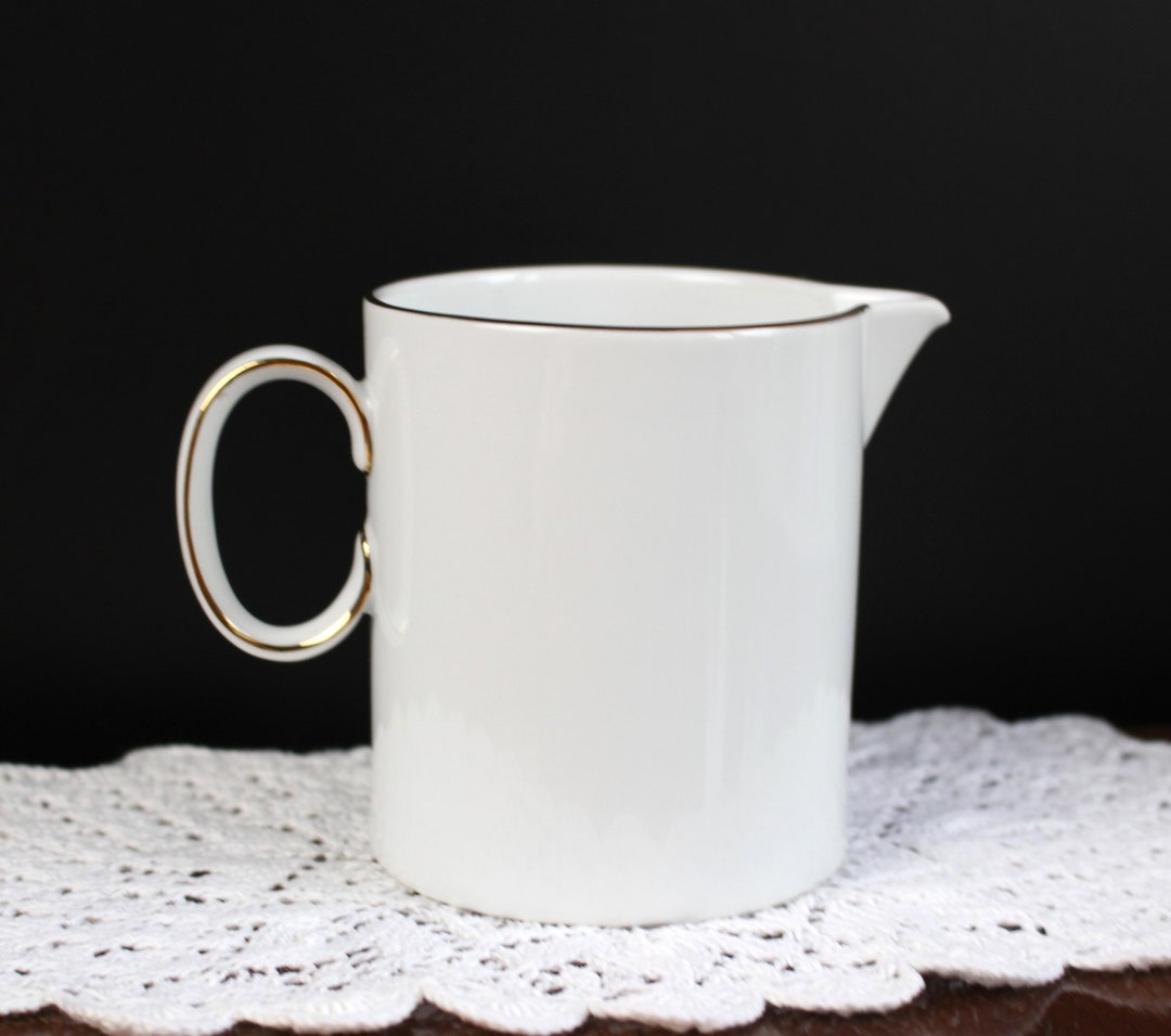 Vintage Elegant White With Gold Rims Creamer/milk Jug by Thomas Germany ...