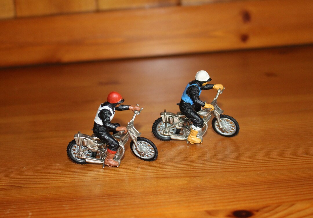 Vintage Speedway Motorcycle With Rider Diecast. 2 Available - Etsy