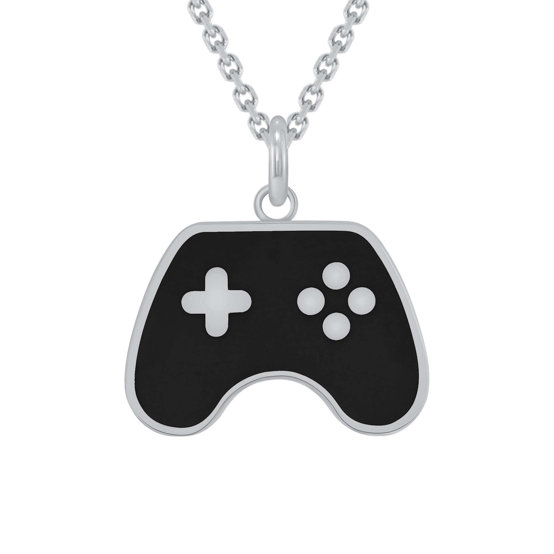 Gaming Controller Necklace in Sterling Silver With Your Choice of ...