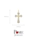 Diamond Studded Cross Pendant in Solid 14k Gold With Black Enamel - Etsy
