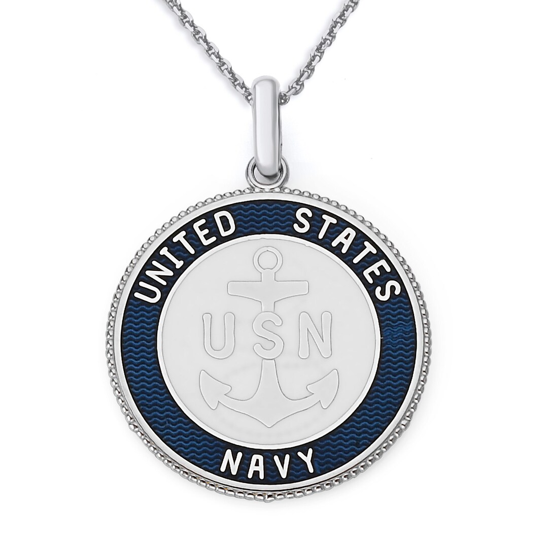US Navy Double Sided Necklace in Sterling Silver With Lord's Prayer ...