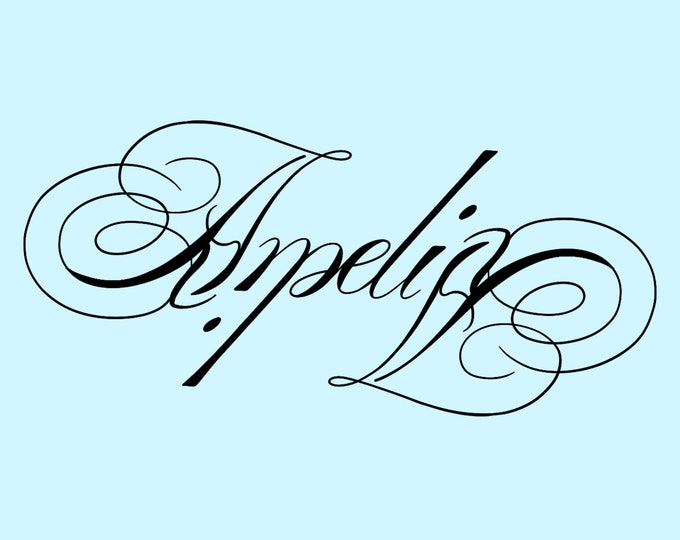Custom Ambigram for 2 Names One Name Rotates to Become Another - Etsy