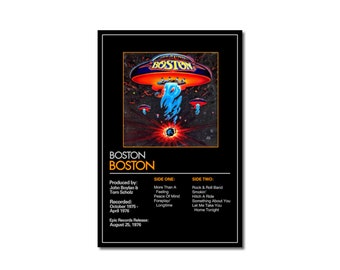 Boston Album Cover Poster - Etsy
