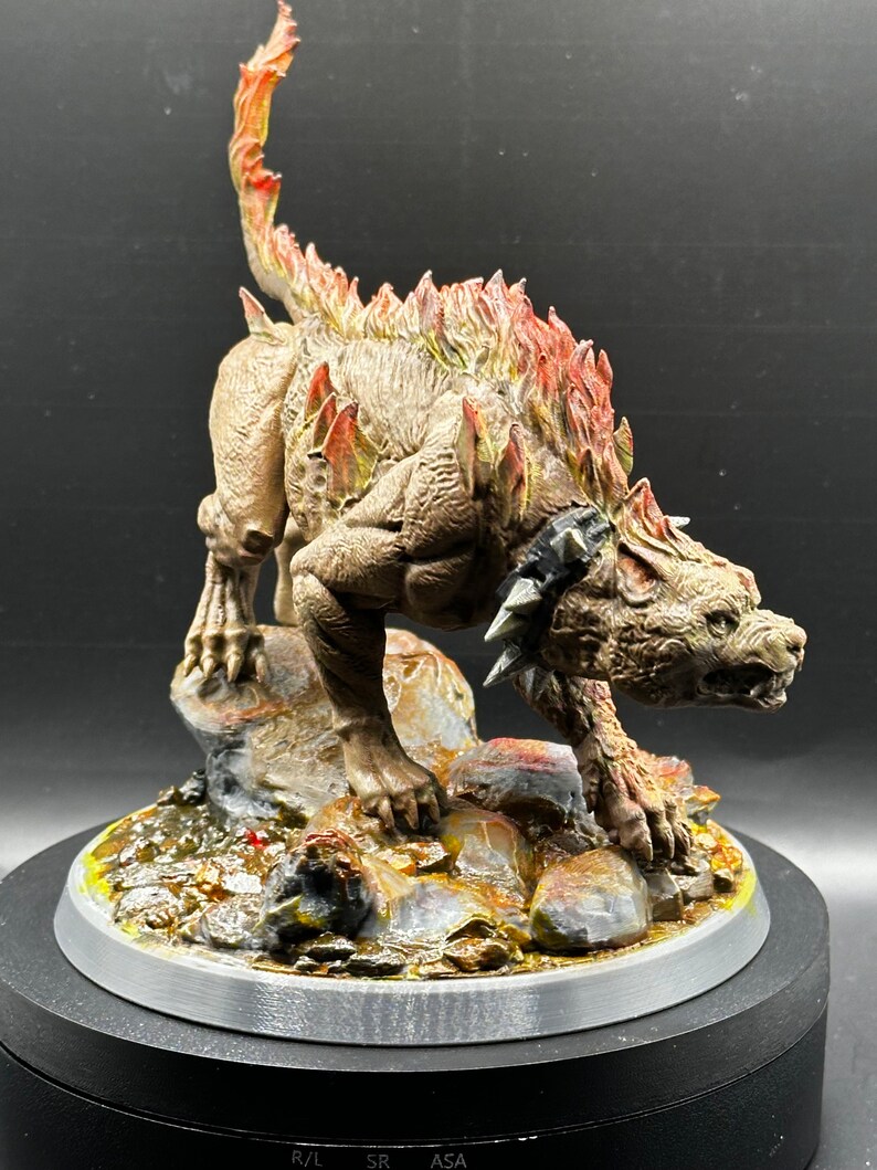 Handpainted Fantasy Hellhound Figurine 14cm Tall, 11cm Base Diameter - Etsy