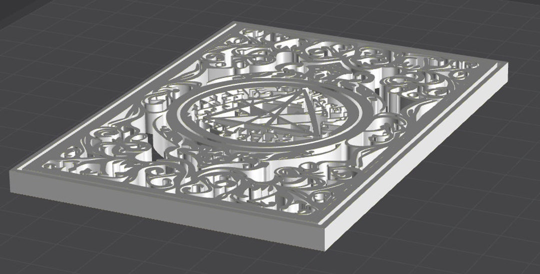 Unique 3D Printed Book Cover: Grimoire Style STL Design - Etsy