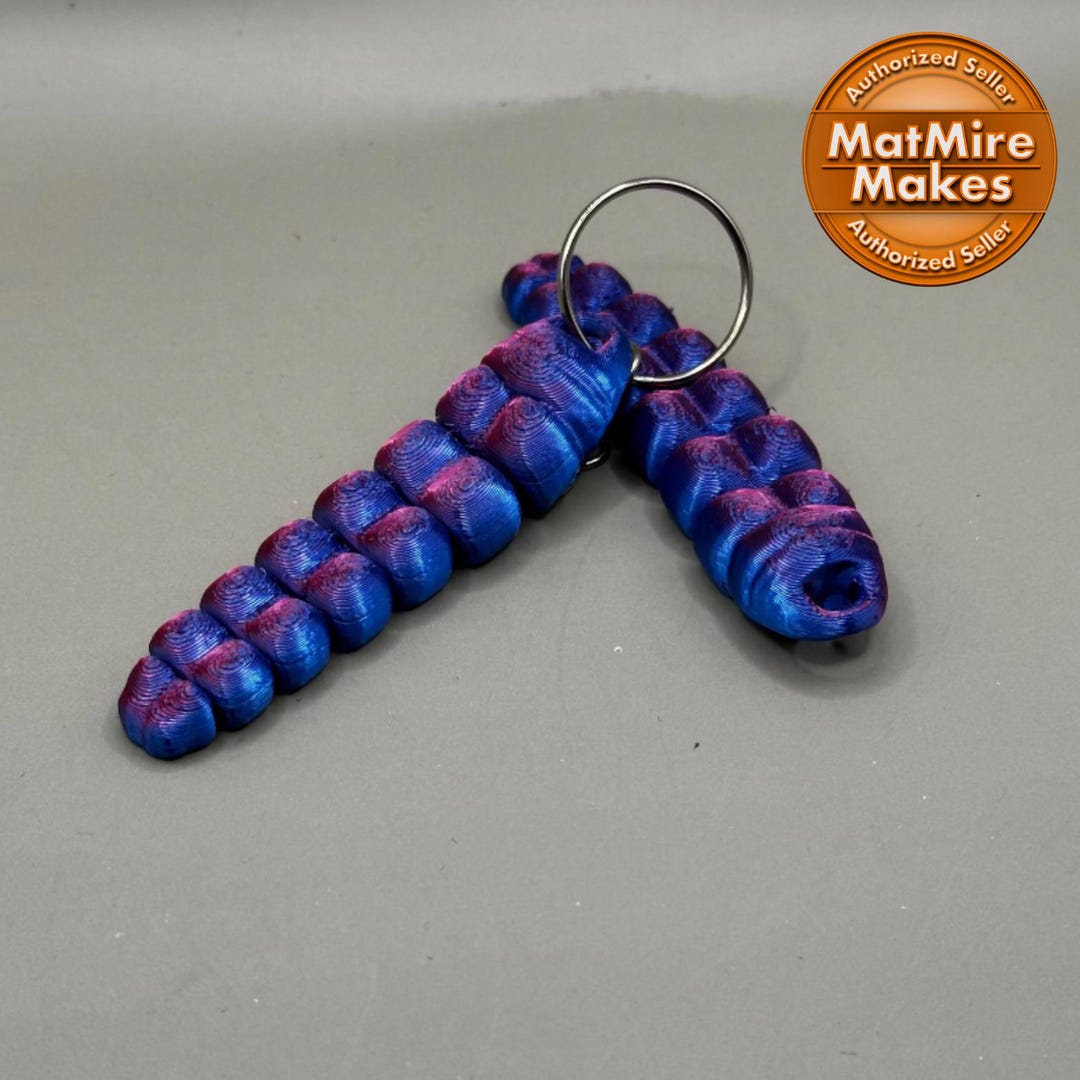 Articulated Rattlesnake or Gekko Tail Keychain Sensory Fidget Toy ...