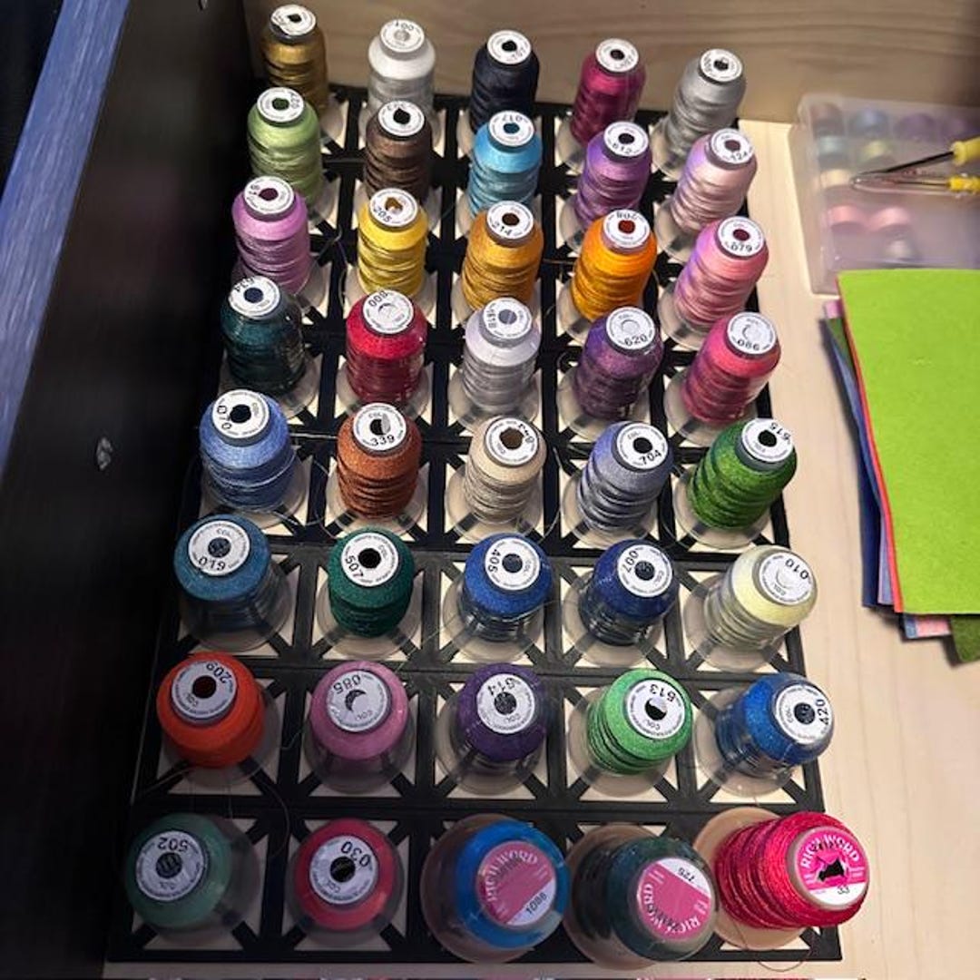 Thread Organizer for Embroidery Spools Modular Rack System Fits Brother ...