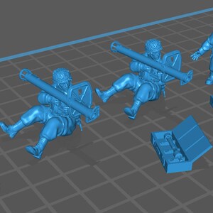 Bolt Action: Fallschirmjäger Panzershrek Teams X4 Soldiers 28mm Scale ...