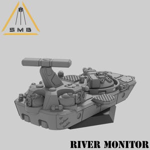 Mech Alternative Monitor River Gunboat X2 W/ Hex Bases 6mm Scale - Etsy