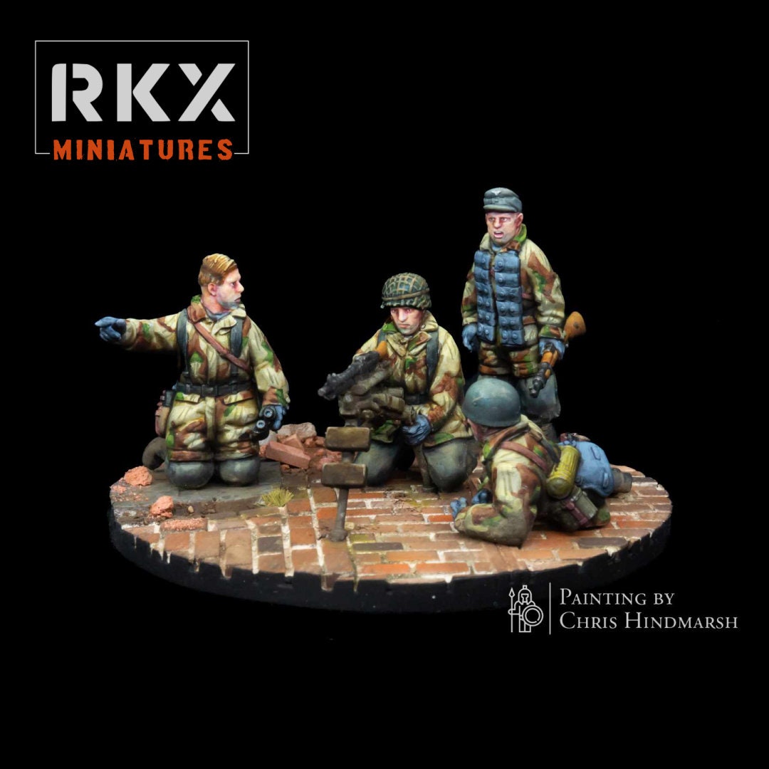 Bolt Action: German Fallschirmjäger MG-34 MMG Team X4 Figures 28mm ...