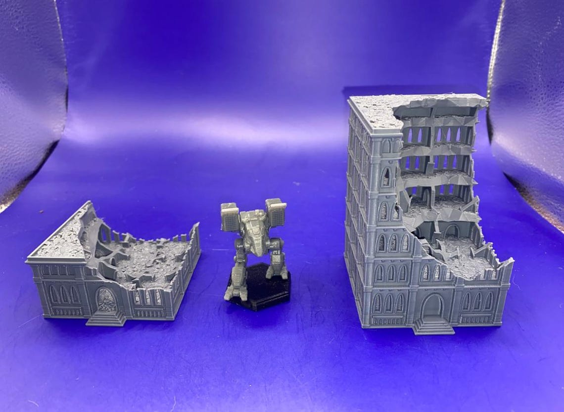 Pre-primed Gothic Ruined Buildings #6 - Epic | Legion Compatible (6 ...
