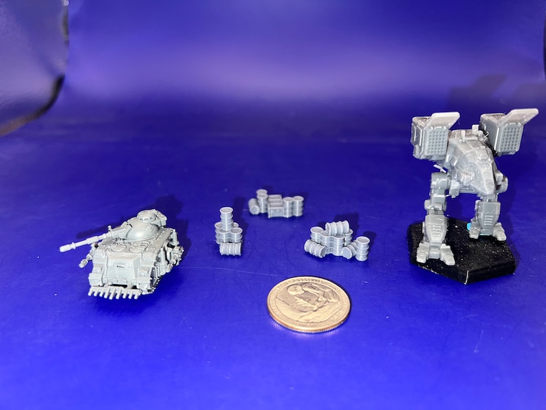 Urban Scatter Terrain - Tank Trap, Crates, Barrels, and Containers ...