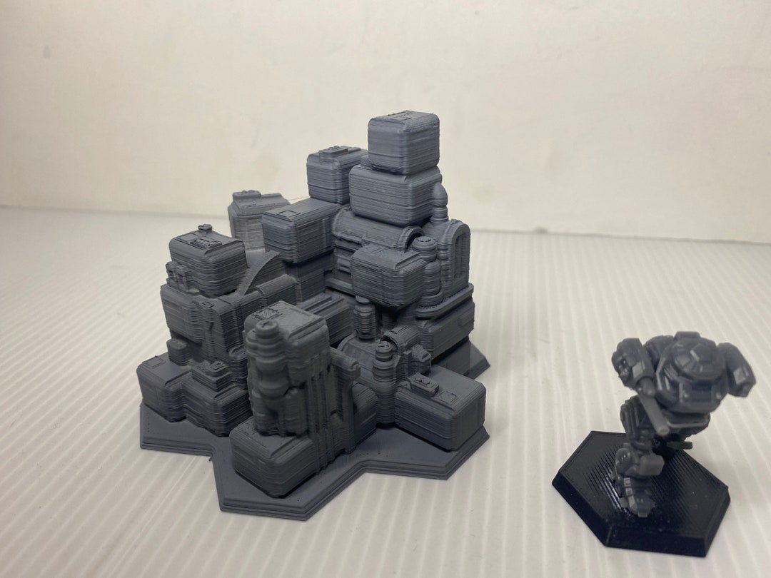 Hab Block W/ Hex Base, Tabletop War Game Terrain (6mm Scale) - Etsy
