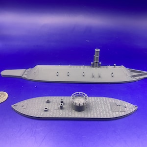 USS Monitor & CSS Virginia - 1:350 Ship Models - Etsy