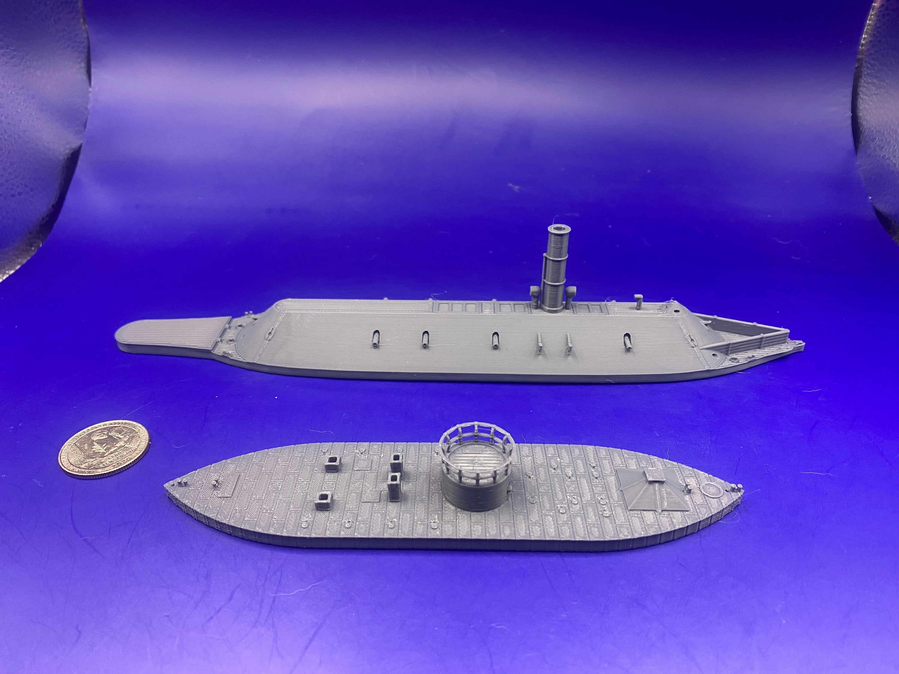 USS Monitor & CSS Virginia - 1:350 Ship Models - Etsy