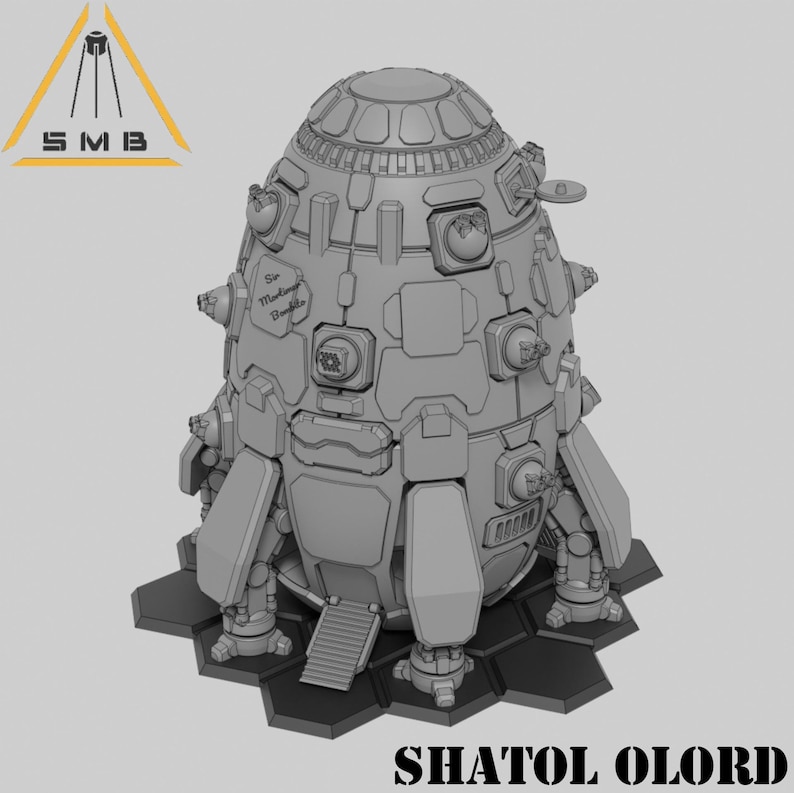 Overlord Class Lance Dropship W/ Hex Base, Tabletop War Game Terrain ...