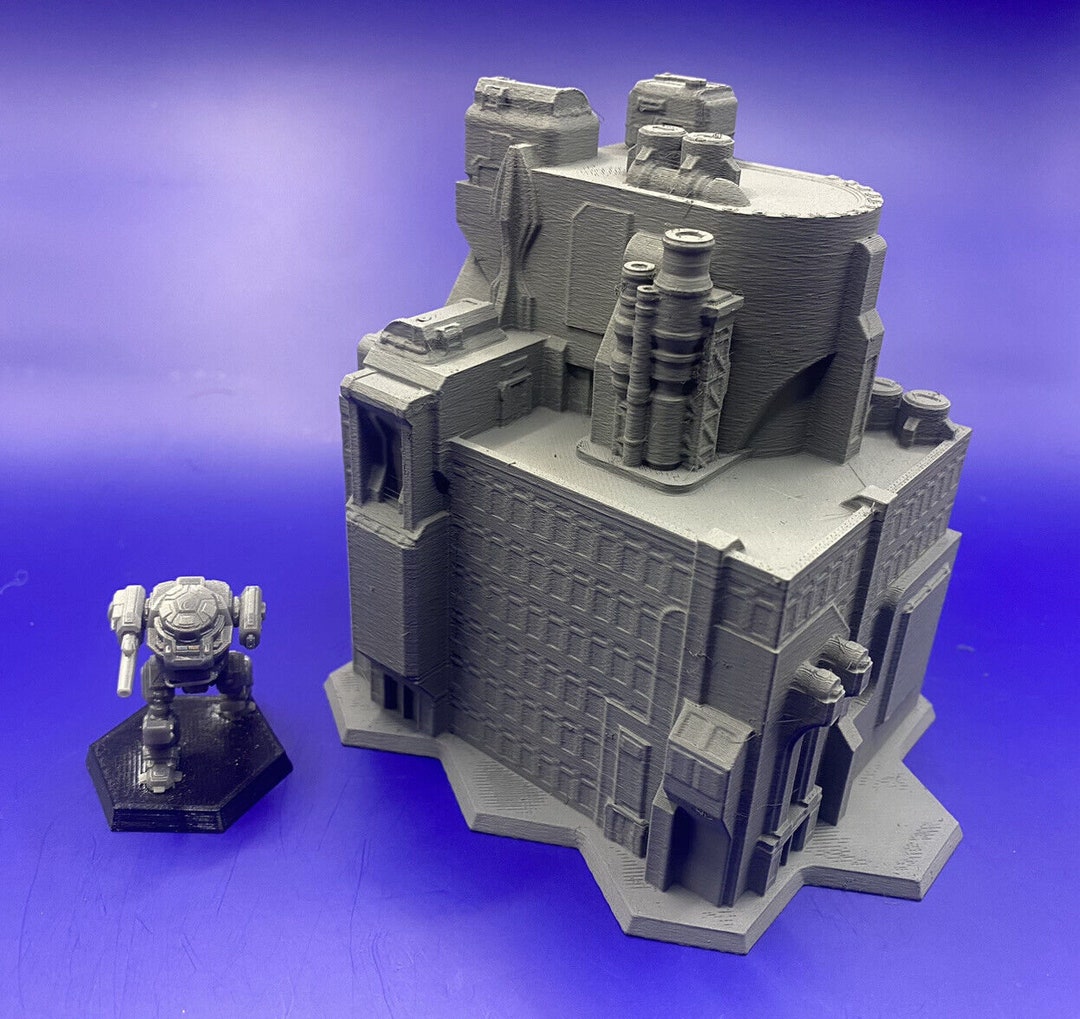 Residential Hab Tower W/ Hex Base, Tabletop War Game Terrain (6mm Scale ...