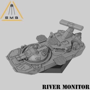 Mech Alternative Monitor River Gunboat X2 W/ Hex Bases 6mm Scale - Etsy