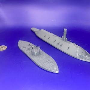 USS Monitor & CSS Virginia - 1:350 Ship Models - Etsy