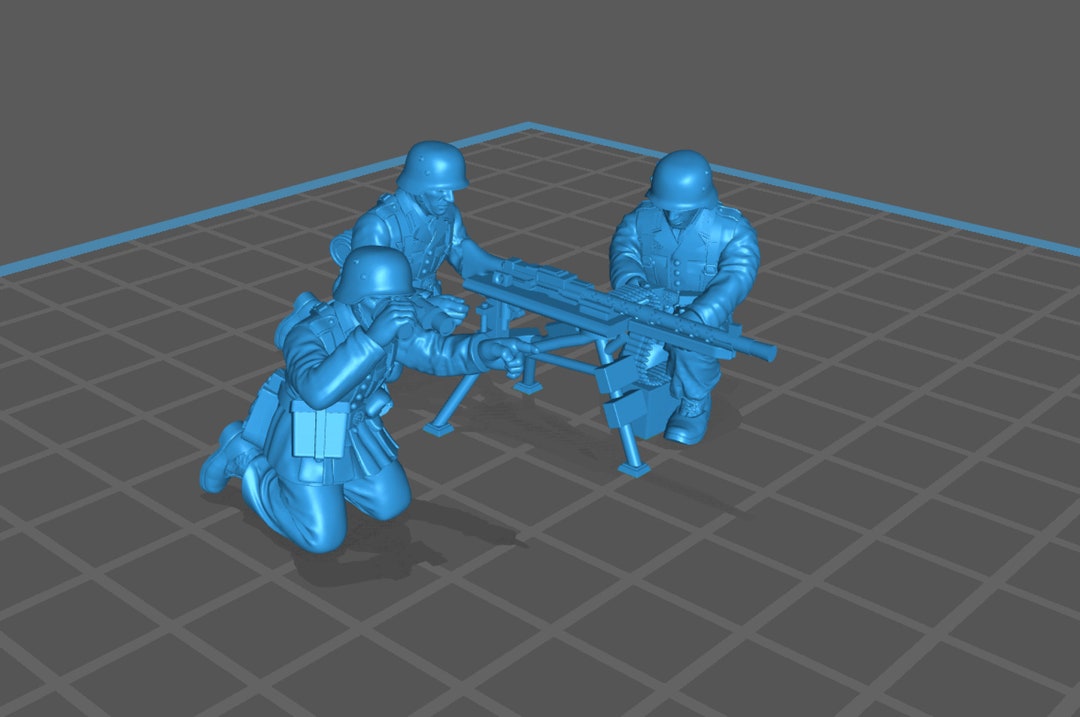 Bolt Action: German MMG Team X3 Figures 28mm Scale - Etsy