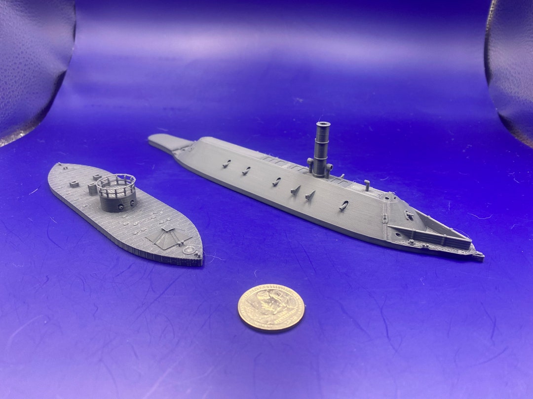 USS Monitor & CSS Virginia - 1:350 Ship Models - Etsy