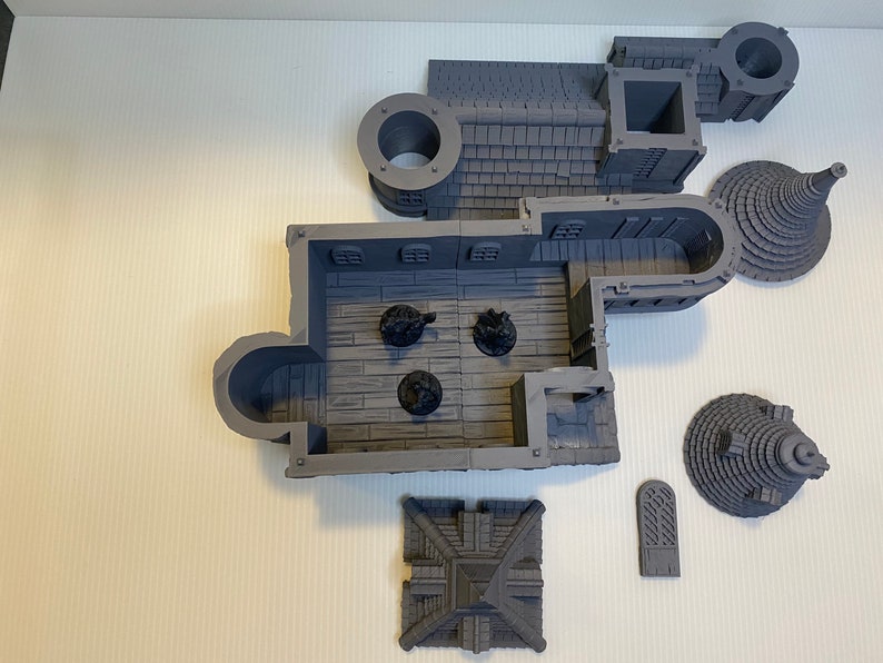 Medieval Fantasy House With Towers From Spiritdale (28mm Scale) - Etsy