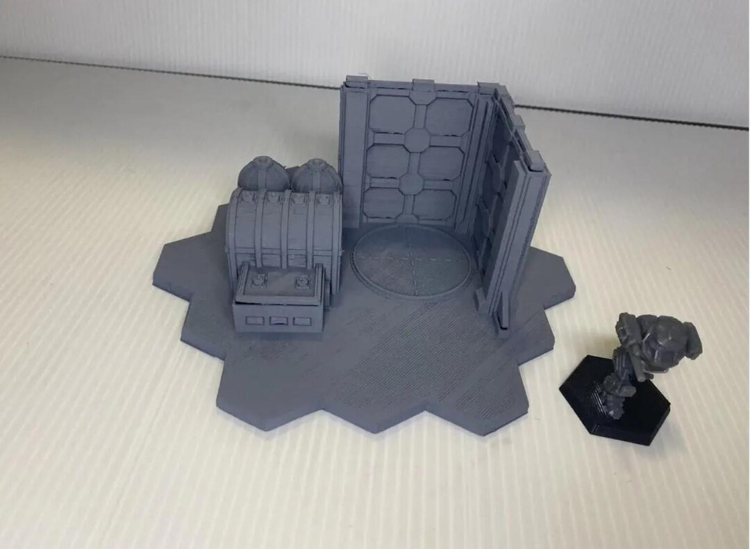 Maintenance Bay W/ Hex Base, Tabletop War Game Terrain (6mm Scale) - Etsy
