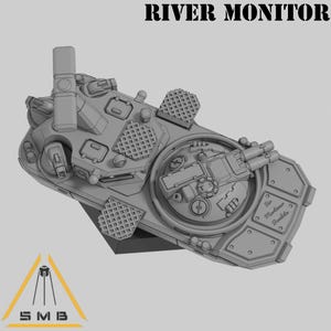 Mech Alternative Monitor River Gunboat X2 W/ Hex Bases 6mm Scale - Etsy