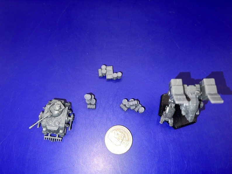 Urban Scatter Terrain - Tank Trap, Crates, Barrels, and Containers ...