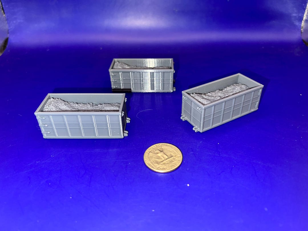Industrial Dumpster - Removable Debris X3 Pack - HO Scale (1:87 Scale ...