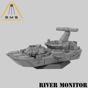 Mech Alternative Monitor River Gunboat X2 W/ Hex Bases 6mm Scale - Etsy