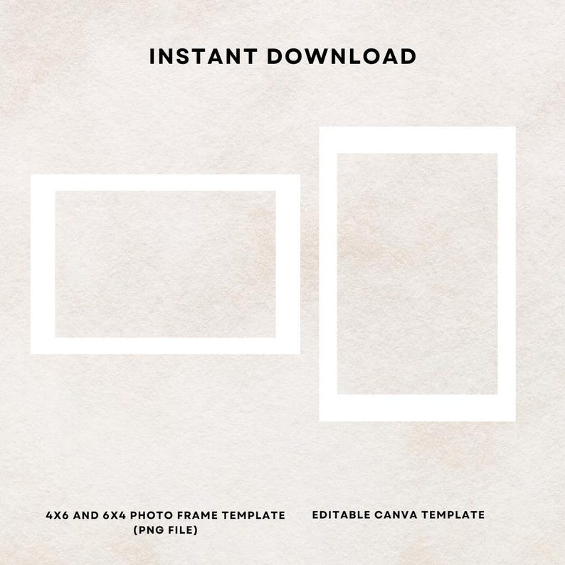 Minimalist Wedding Photo Booth Strip Template, Modern Photo Booth ...