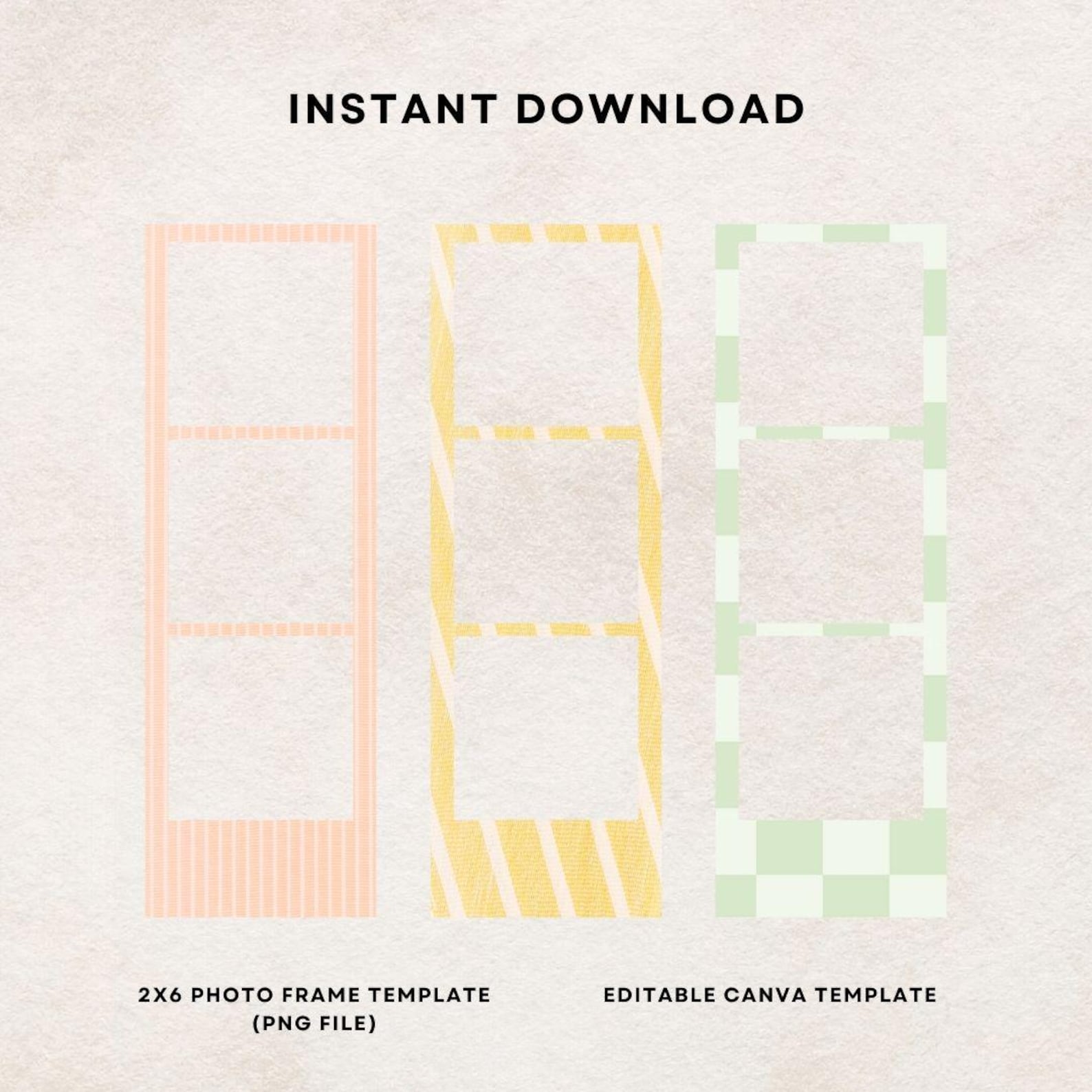 Pastel Party Photo Booth Strip Template, Fun & Minimalist Overlay ...