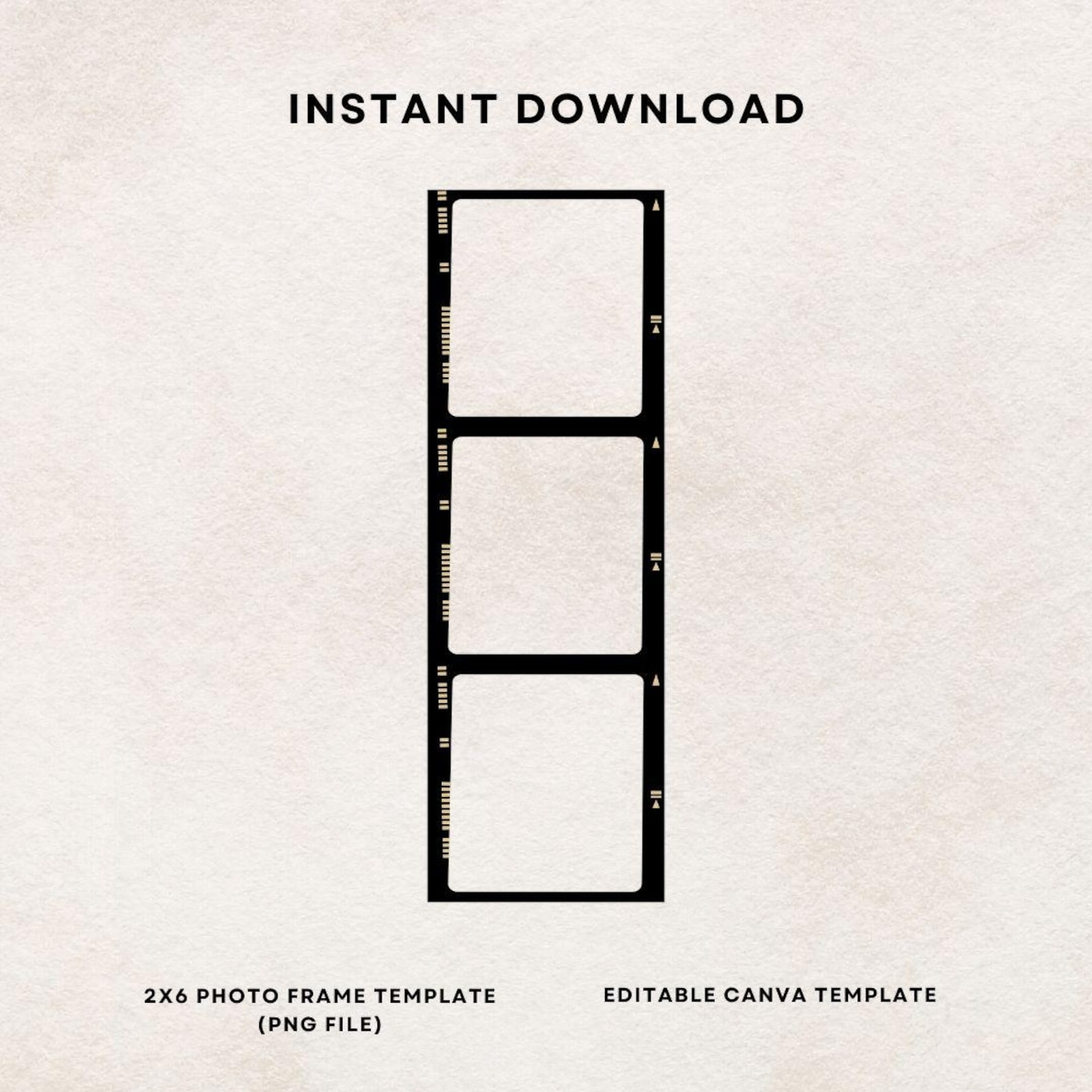 Vintage Film Photo Booth Strip Template: Retro Wedding Overlay (canva ...