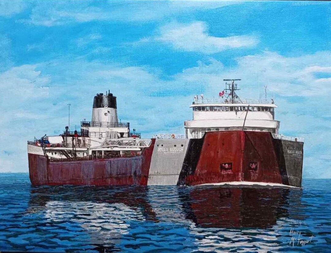 Great Lakes Ships, Lake Freighters,roger Blough, Great Lakes Artwork ...
