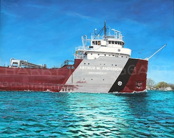 Great Lakes Freighter Ship Arthur M. Anderson (1976) - Etsy