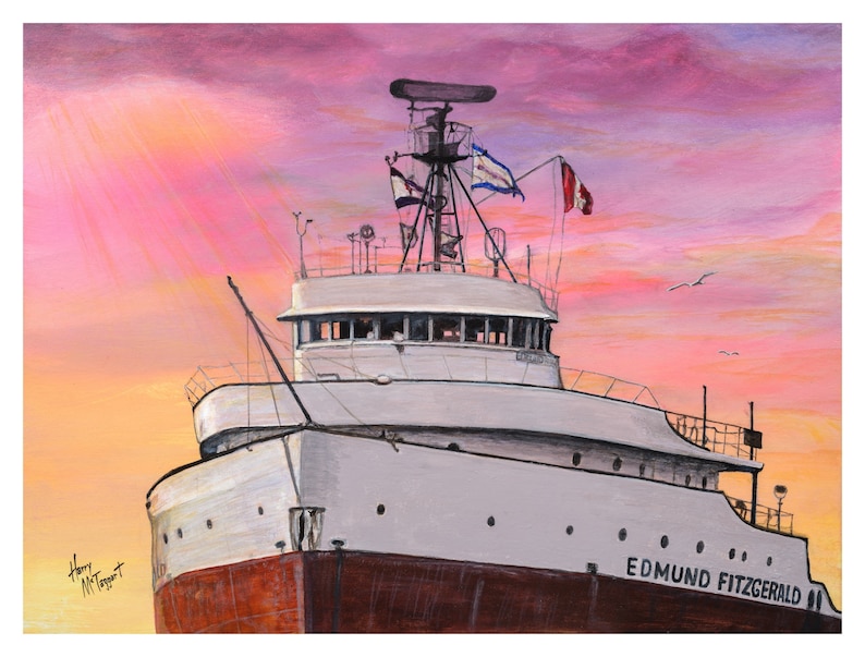 Great Lakes Shipping Art Giclee Print the Edmund Fitzgerald - Etsy
