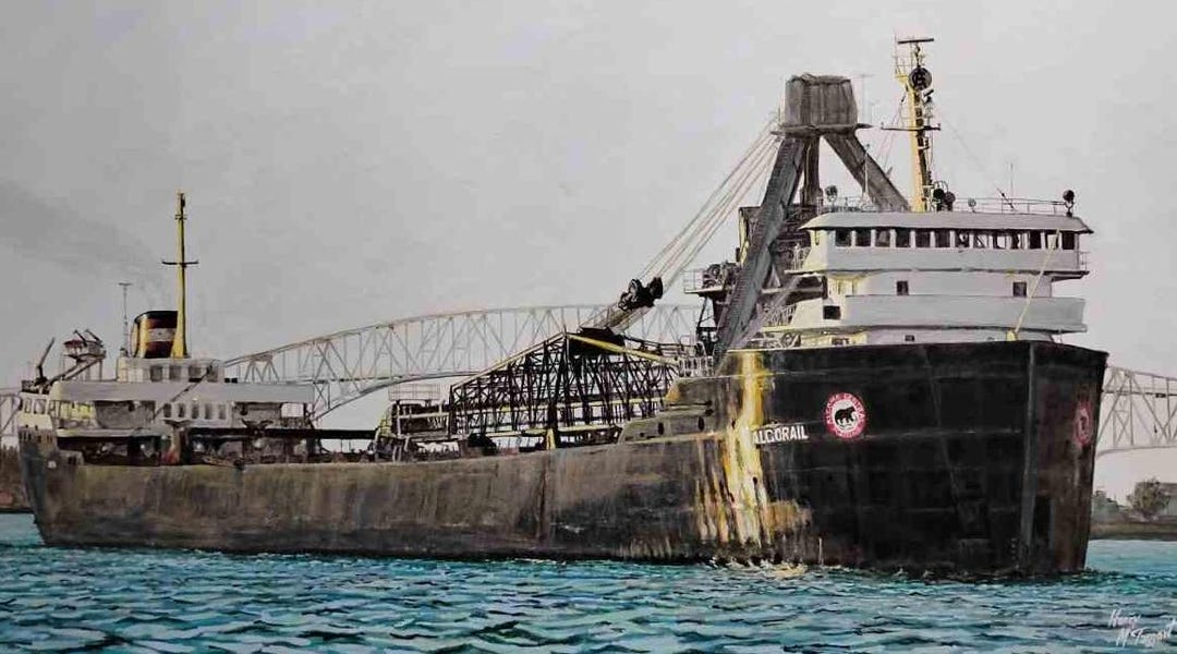 Great Lakes Ships, Lake Freighters,algoma Alcorail,great Lakes Artwork ...