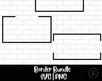 Split Border Svg | Etsy