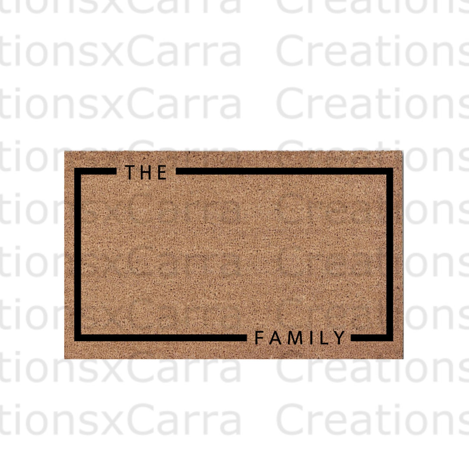 Split Doormat Border SVG| Last Name With Border Doormat Template ...
