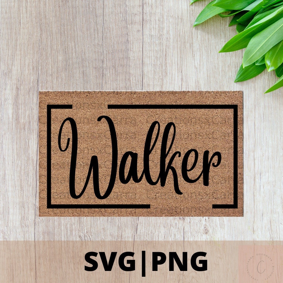 Doormat Split Border SVG Template| Welcome Mat PNG Stencil| Doormat SVG ...