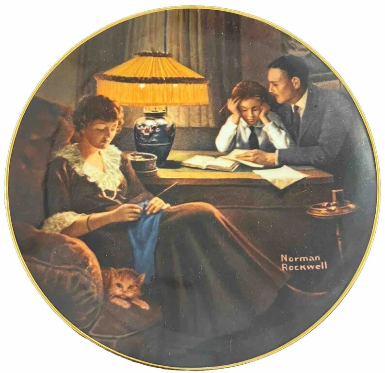 Collectors Plate Norman Rockwell Fathers Help Knowles - Etsy